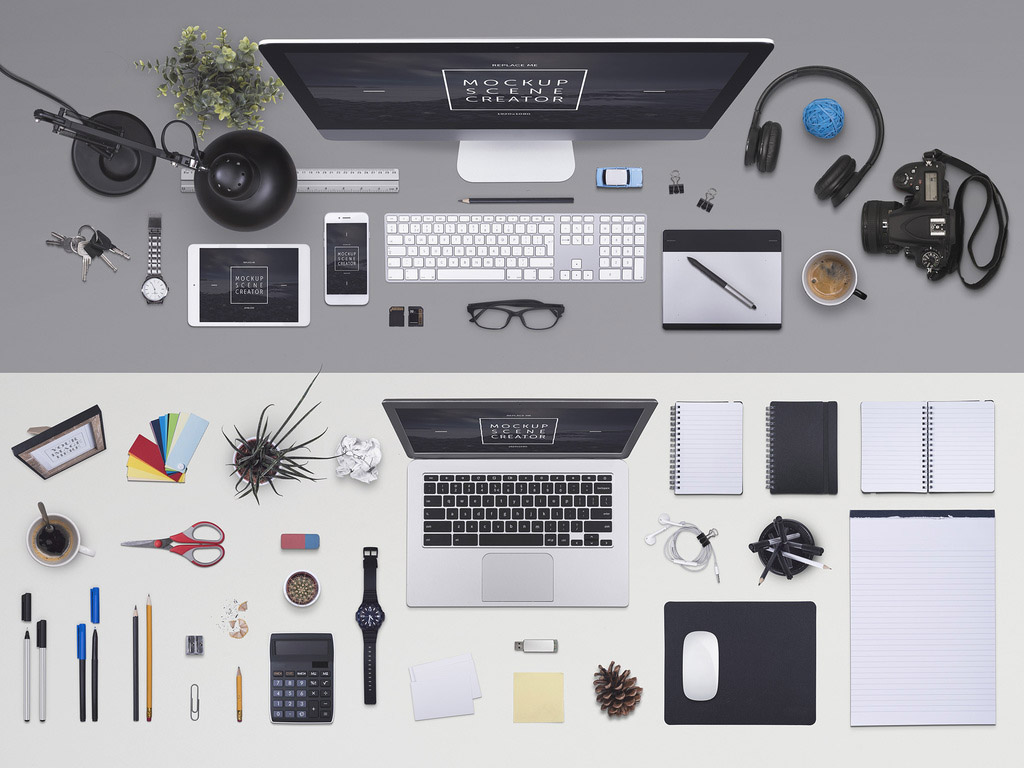 Isolated Office Objects Scene Creator for Adobe Photoshop