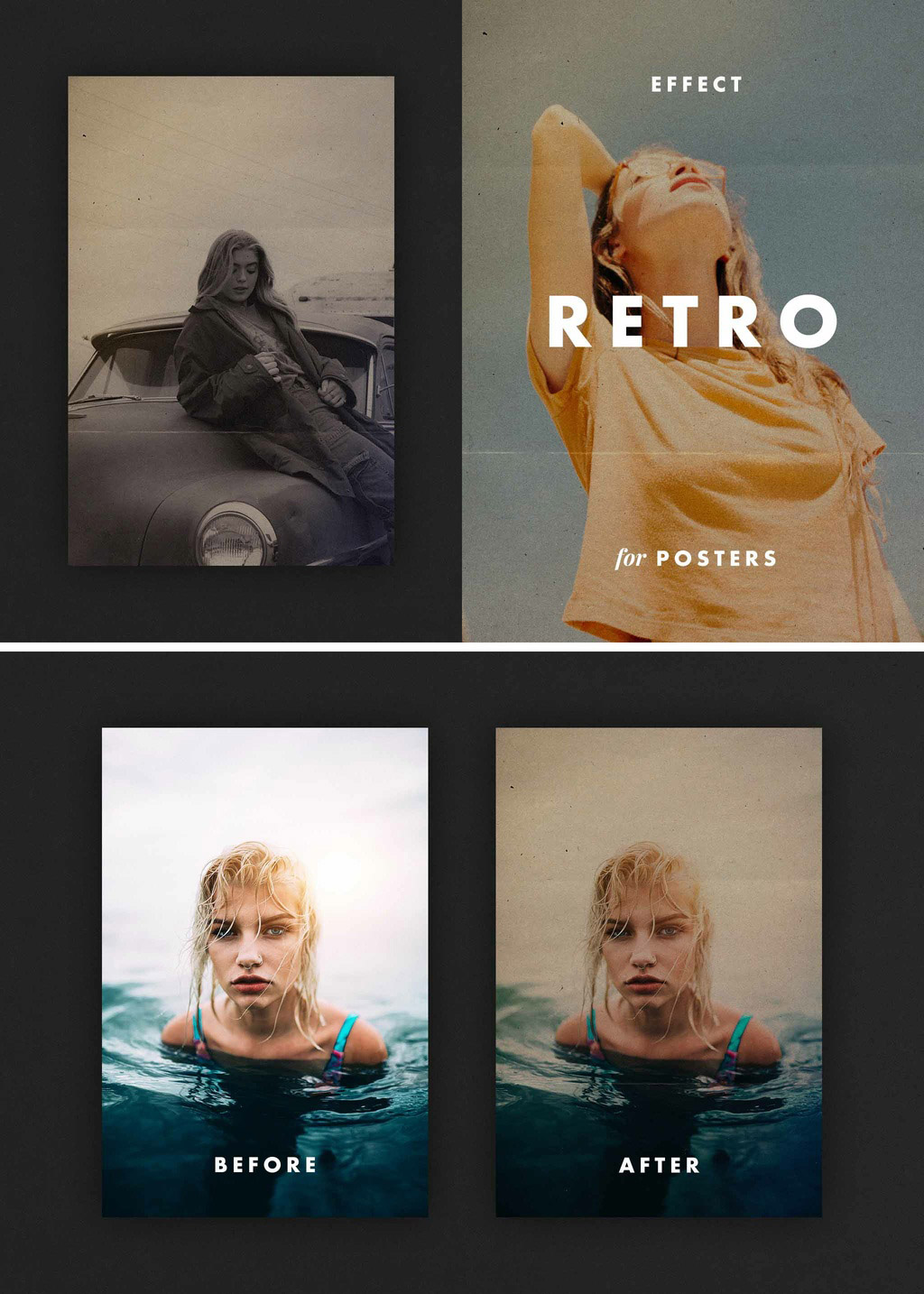 Retro Photo Effect Mockup for Adobe Photoshop