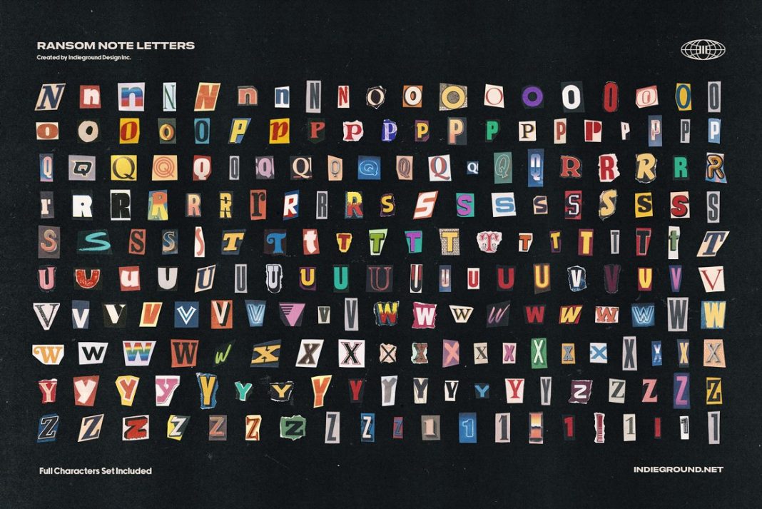 Ransom Note Letters by Indieground Design Inc.