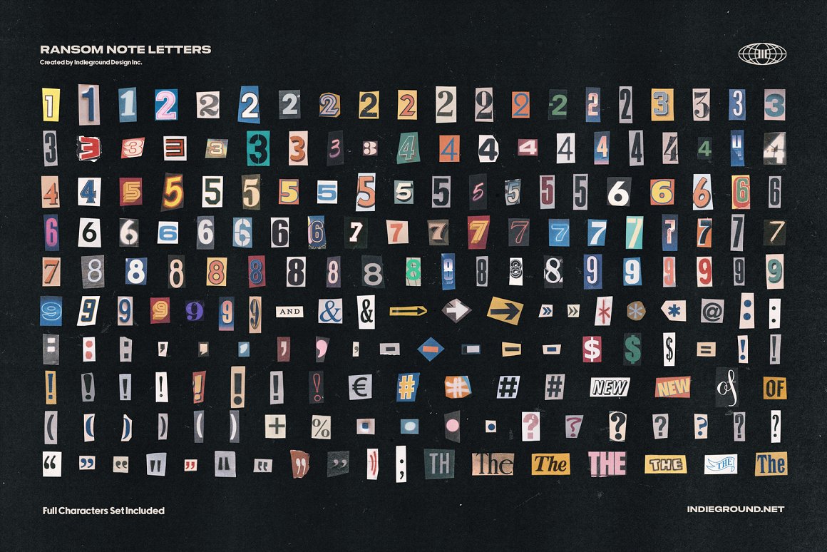 Ransom Note Letters by Indieground Design Inc.