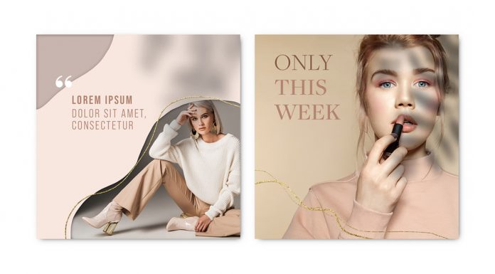 Feminine Social Media Post Templates for Adobe Photoshop