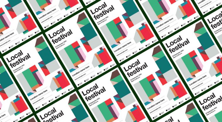 Download a Geometric Event Poster & Flyer Template for Adobe Illustrator