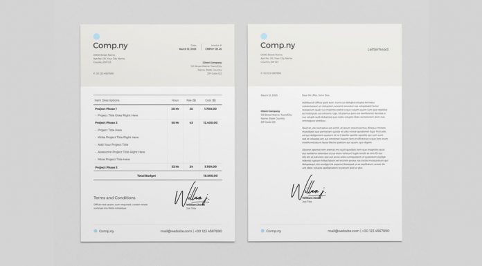 A Customizable Invoice InDesign Template