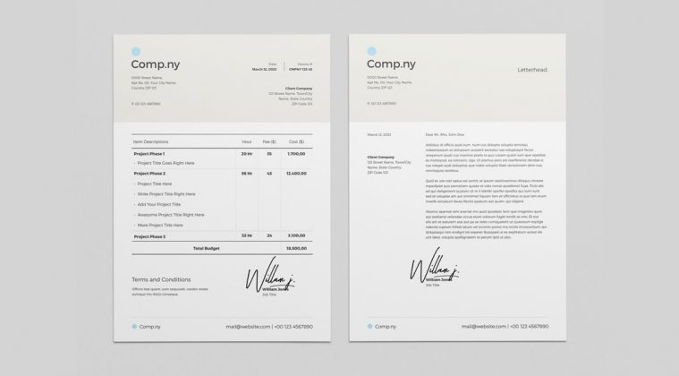 A Customizable Invoice InDesign Template