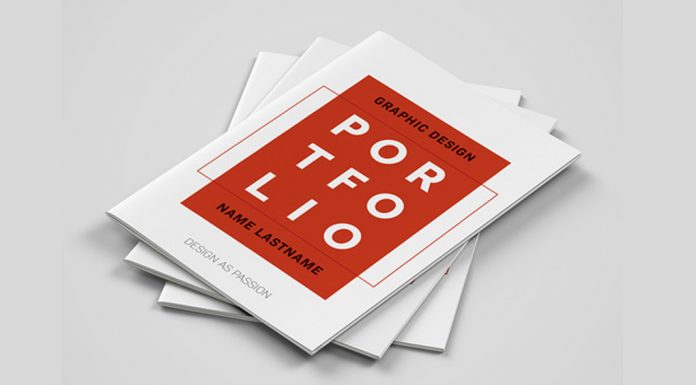 Adobe InDesign Portfolio Template with Red Accents