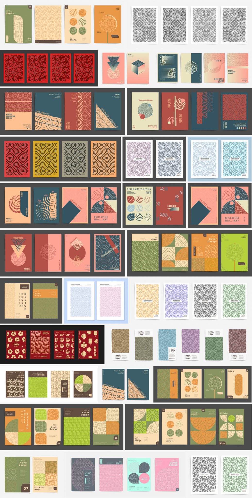 Download Fully Editable Geometric Pattern Designs as Vector Graphics