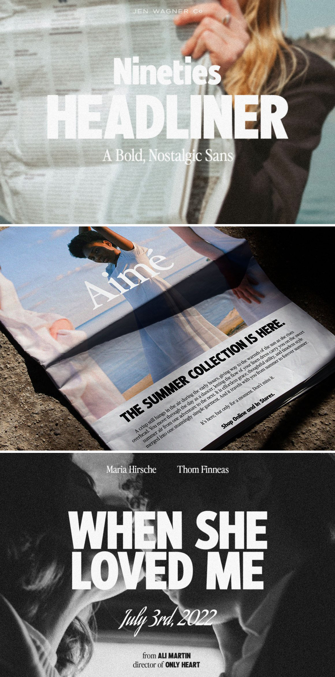 Nineties Headliner Font by Jen Wagner Co.