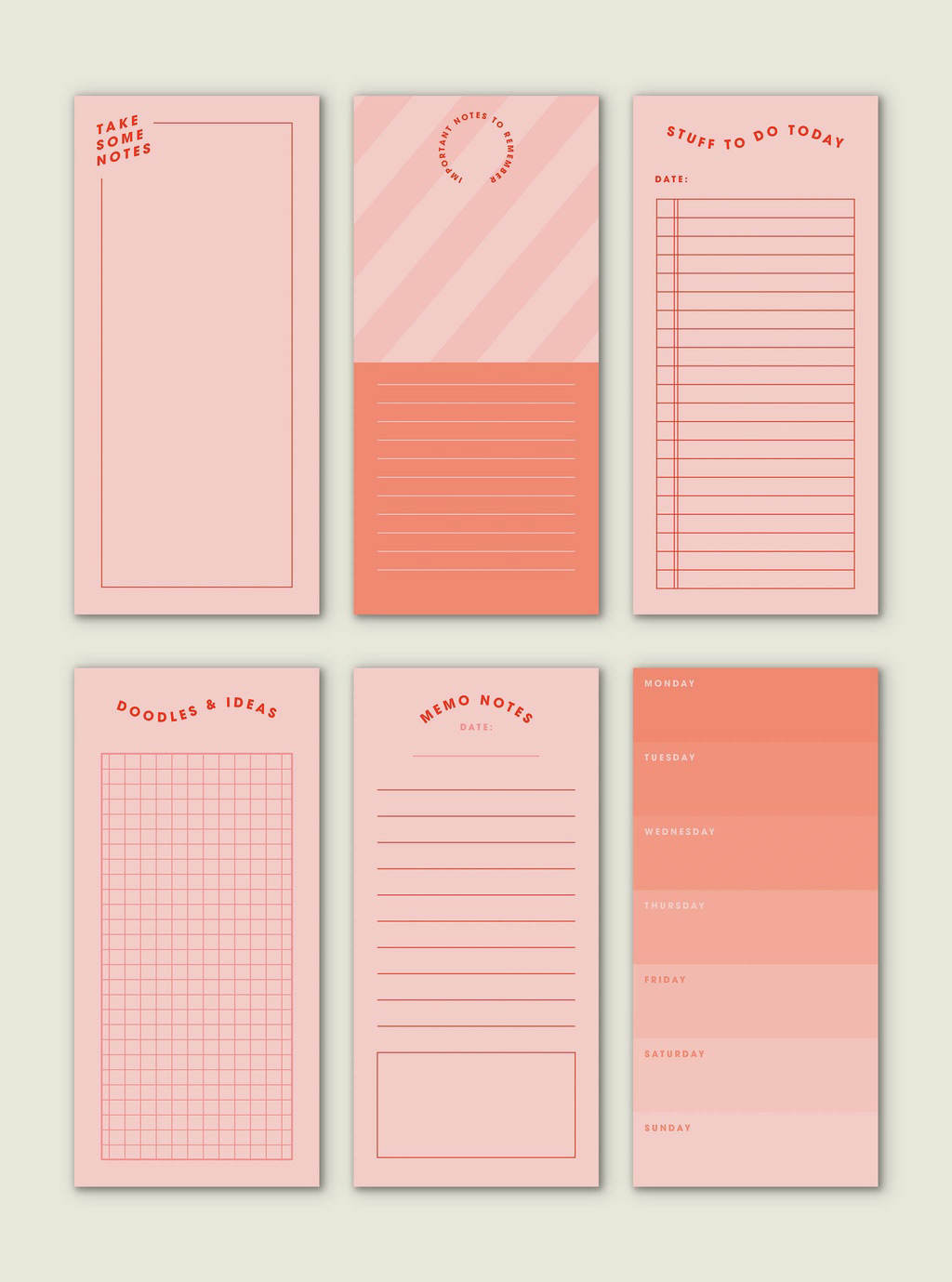 Set of Planners Template — Adobe Illustrator File