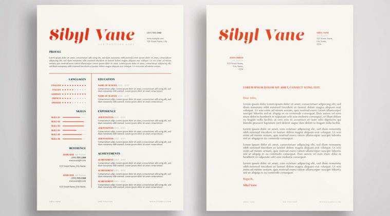 Download a Unique Resume and Cover Letter Template for Adobe Illustrator