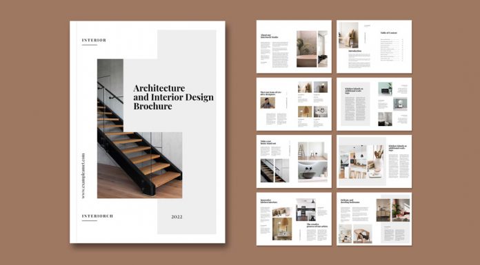 Minimal Architecture & Interior Design Brochure Template for Adobe InDesign