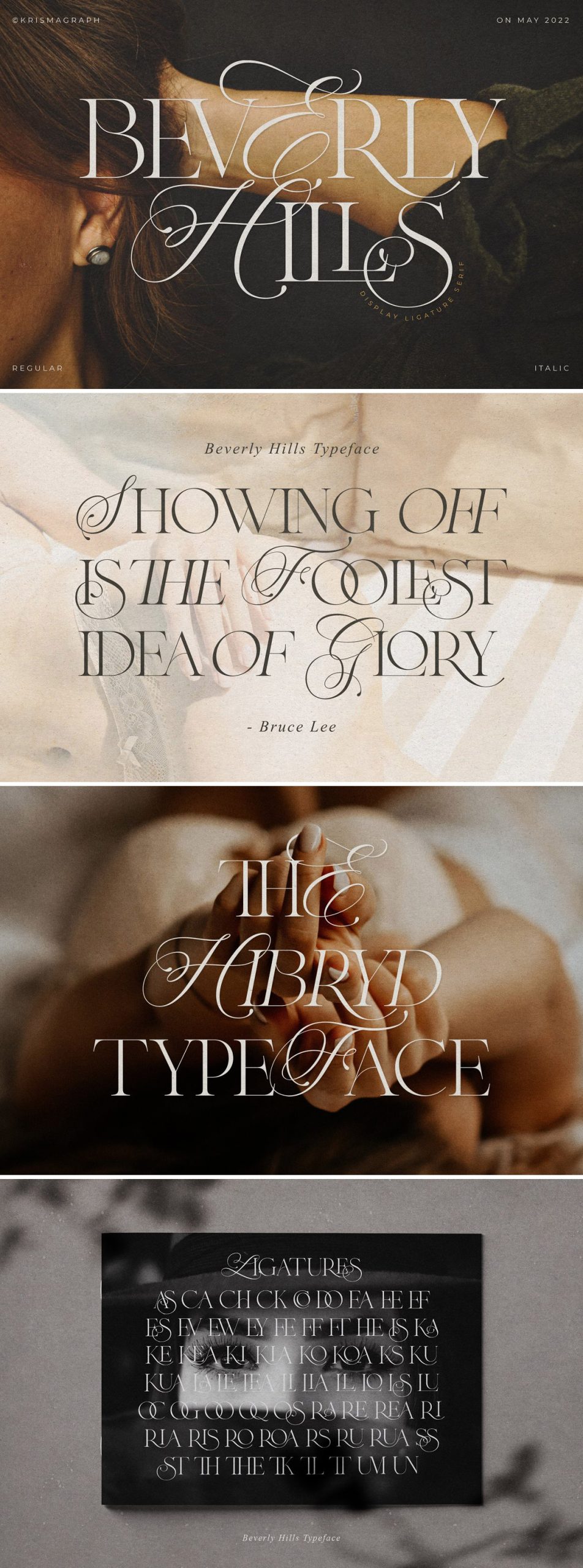 Beverly Hills Font by Krismagraph