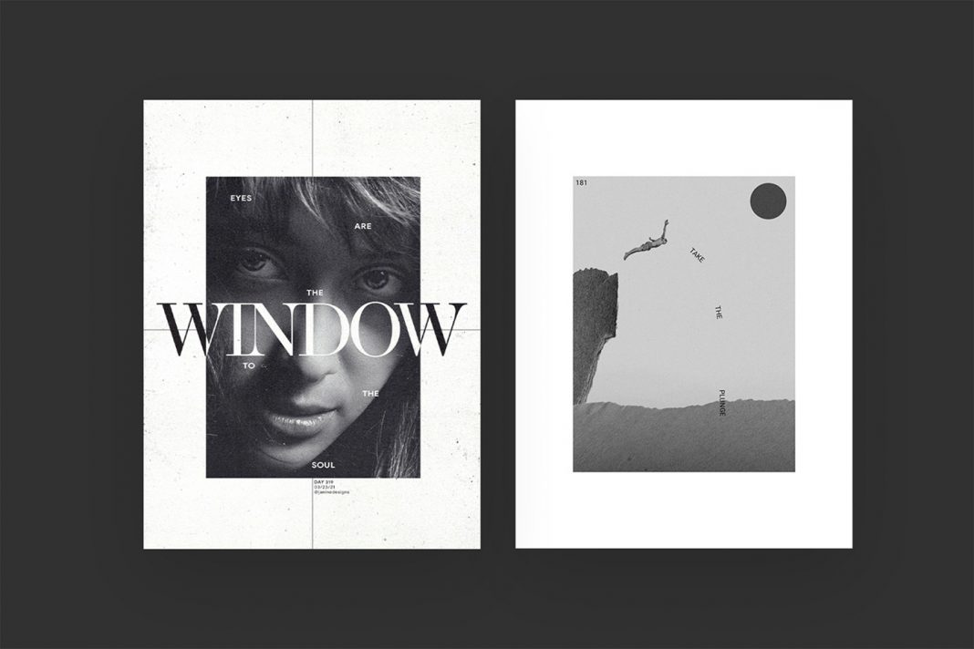 365 Days of Grunge Typography Posters by Janine Heinrichs