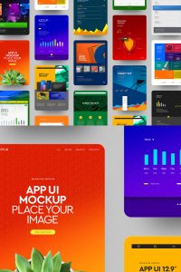 Adobe Photoshop App UI Mockup Tablet Set