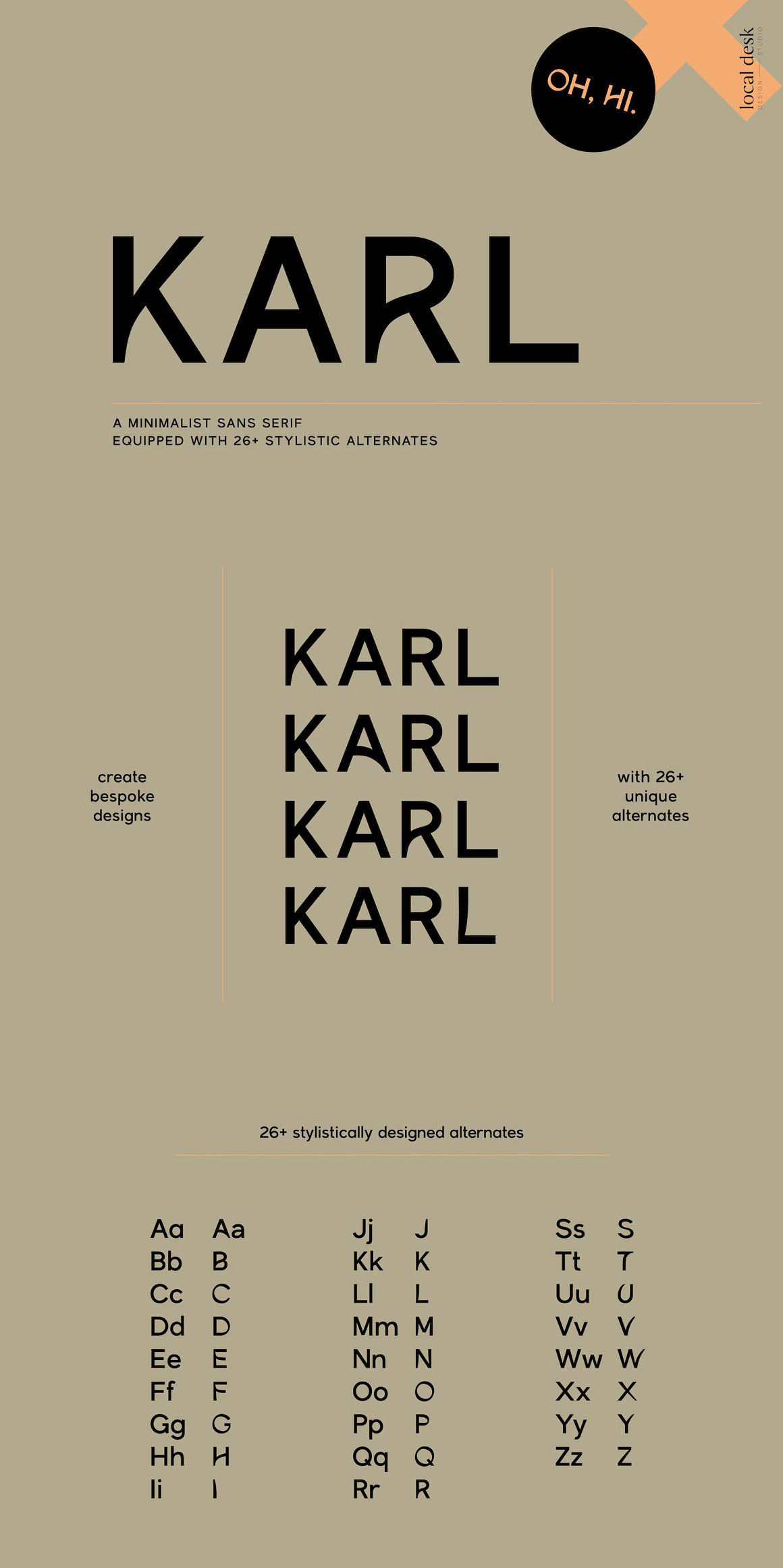 Karl Font by Local Desk Designstudio