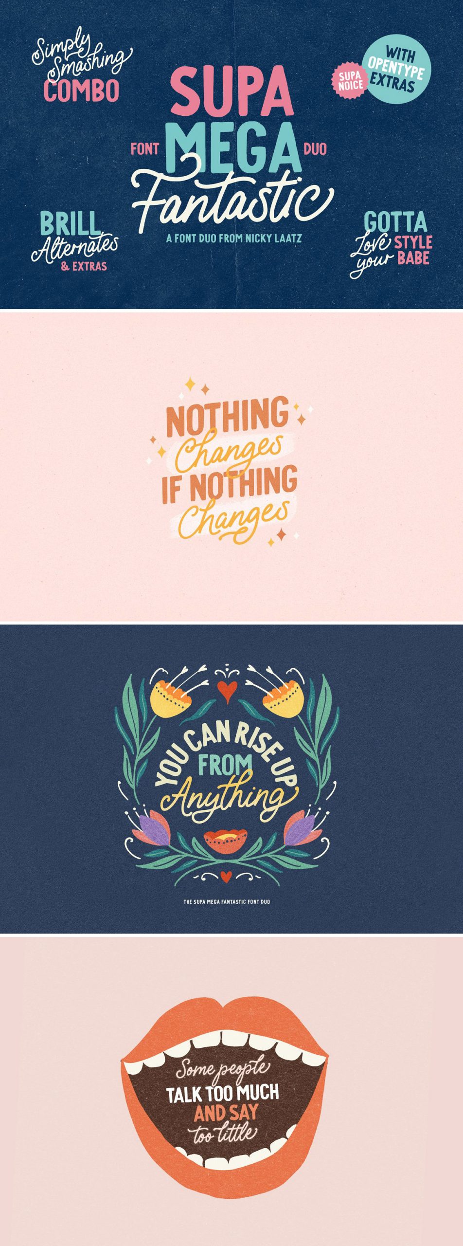 Supa Mega Fantastic Font Duo by Nicky Laatz