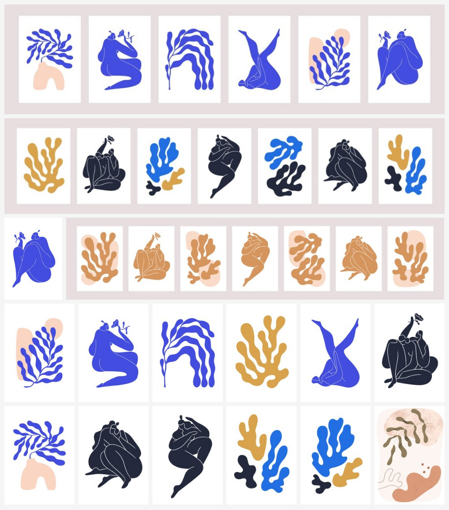 Printable Vector Graphics of Matisse-Inspired Poster Art