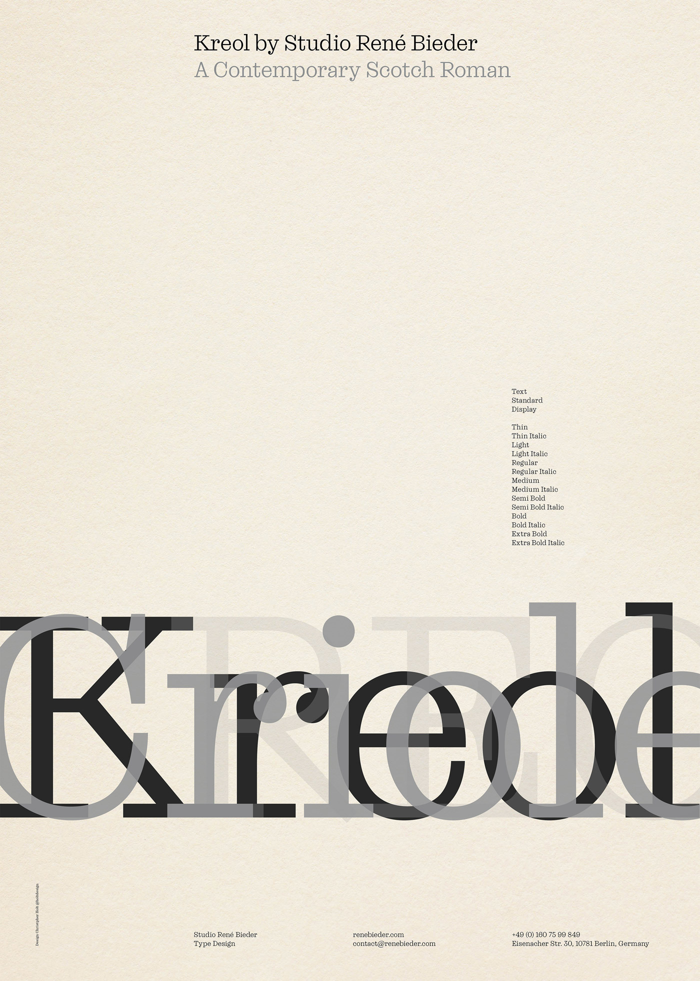 New Fonts Online Shop & Limited Posters by René Bieder