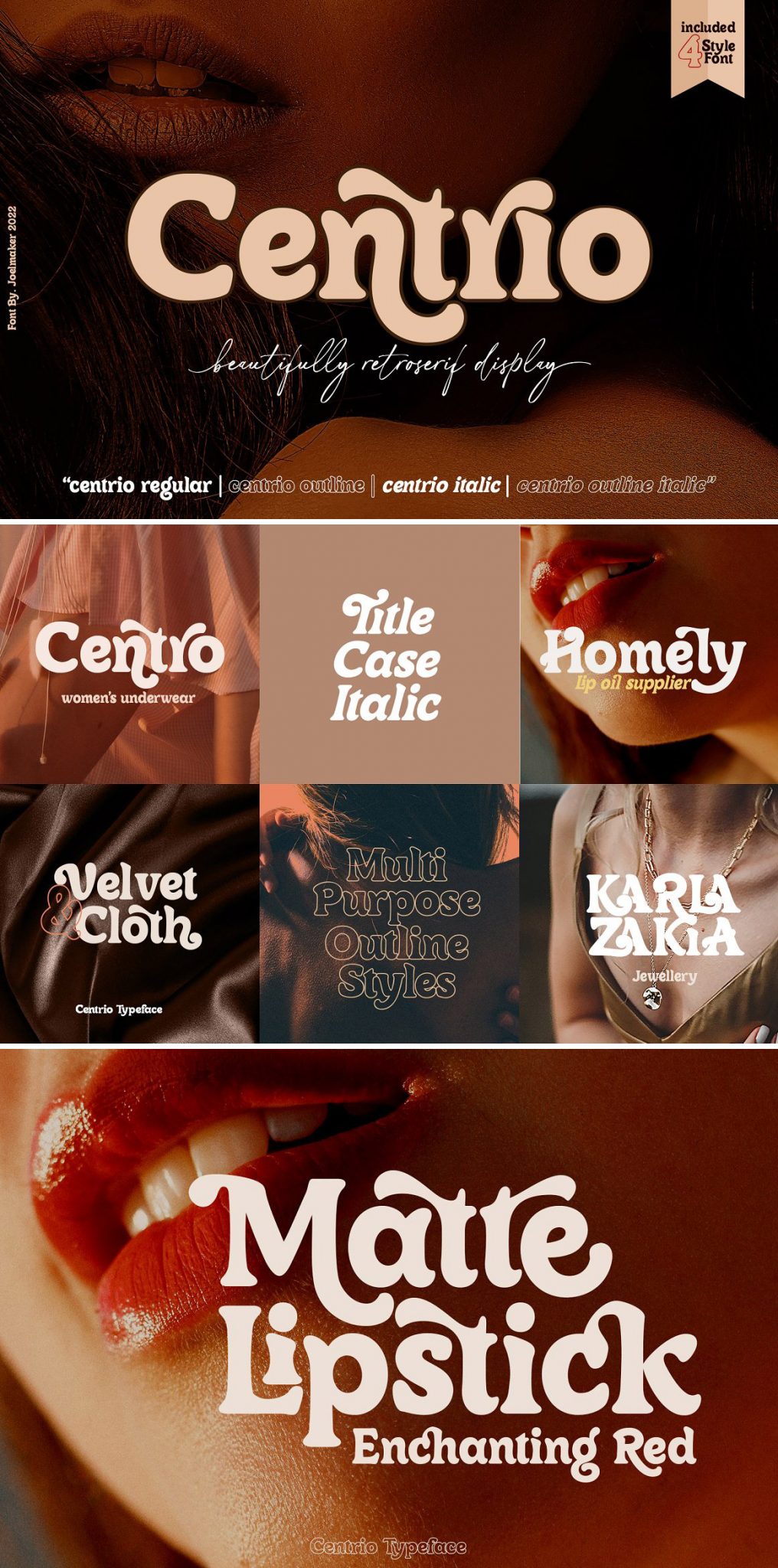 Centrio Font Family by Joelmaker