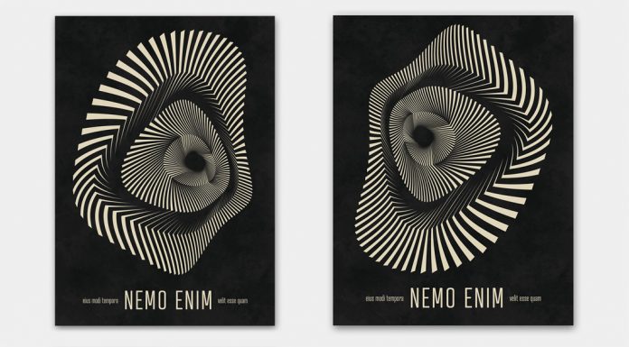 Creative Poster Templates with Distorted Abstract Shapes