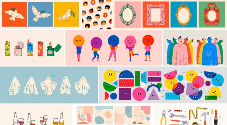 Fun Vector Graphics & Illustrations in Striking Colors