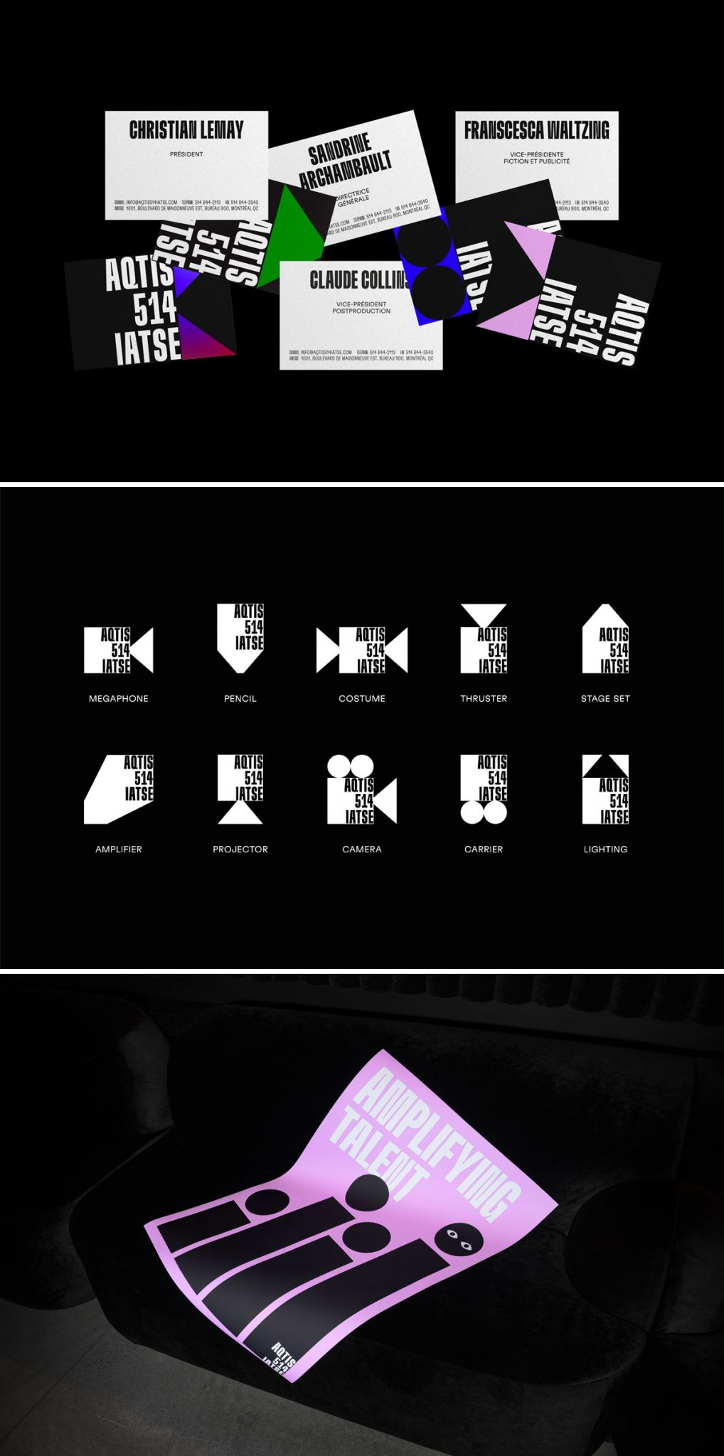 AQTIS 514 IATSE rebrand by Sid Lee