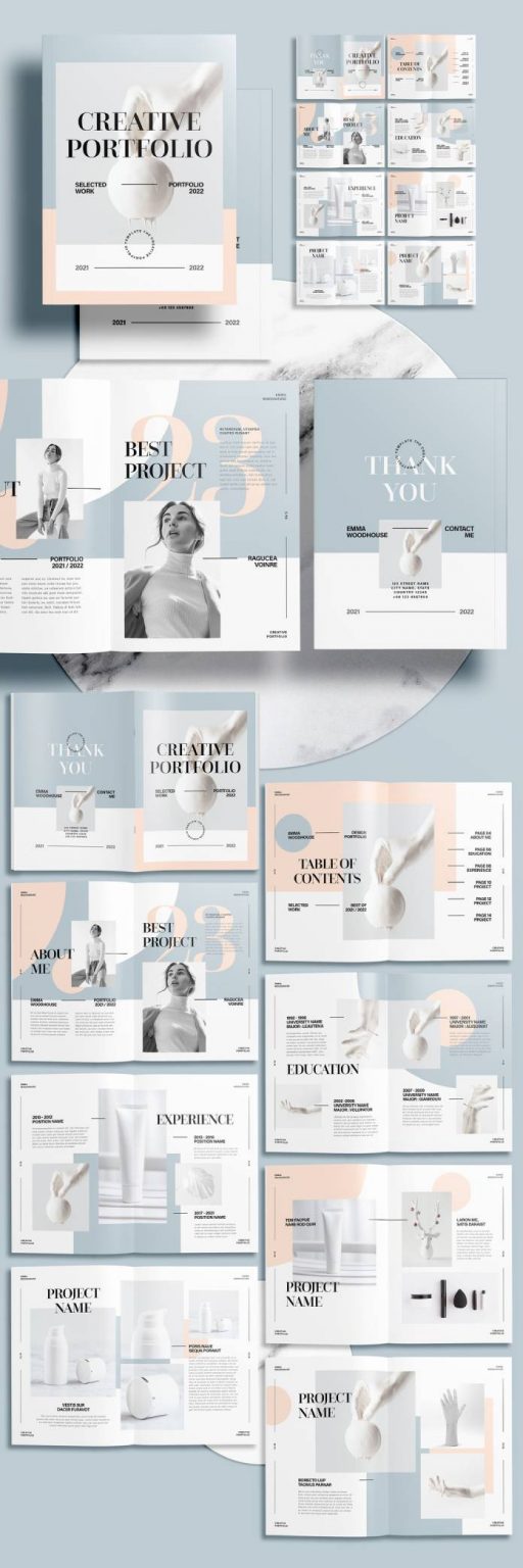 Download a Bright Portfolio Template for Adobe InDesign