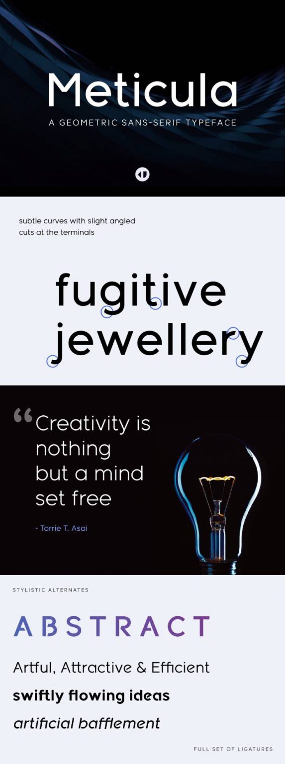 Meticula Font Family by Kush Jain