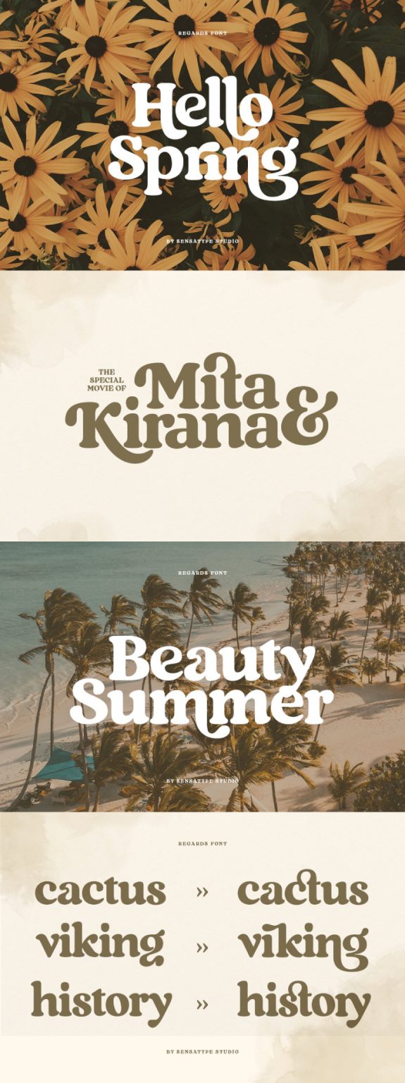 Regards Font by Sensatype