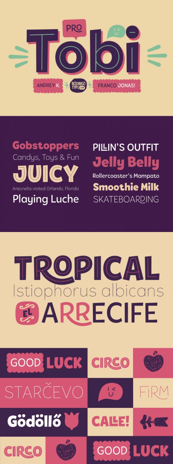 Tobi Pro Kids Font Family by Rodrigo Typo