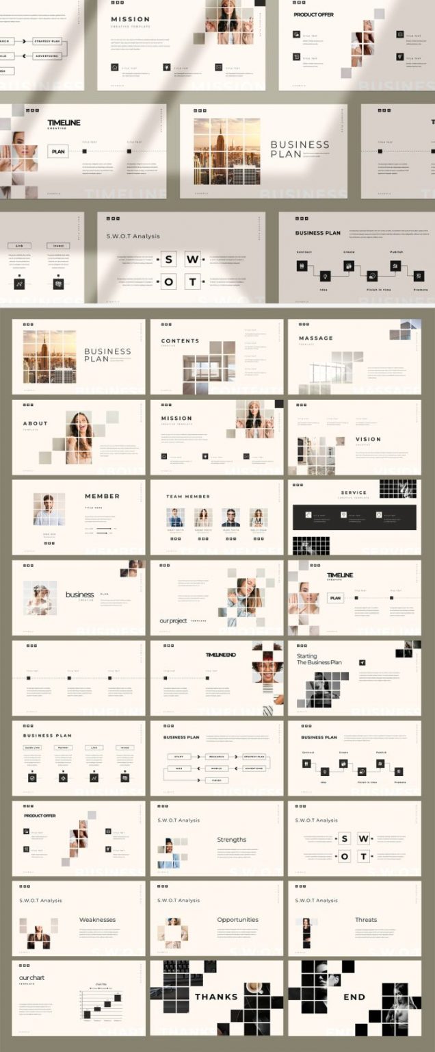 Business Plan Presentation Template for Adobe InDesign