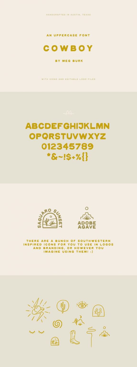 Cowboy Font by Meg Burk