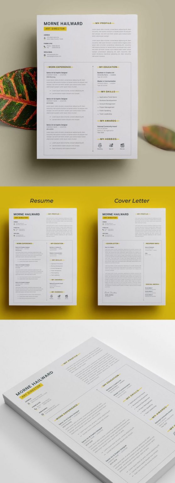 Cv/Resume Template with Cover Letter