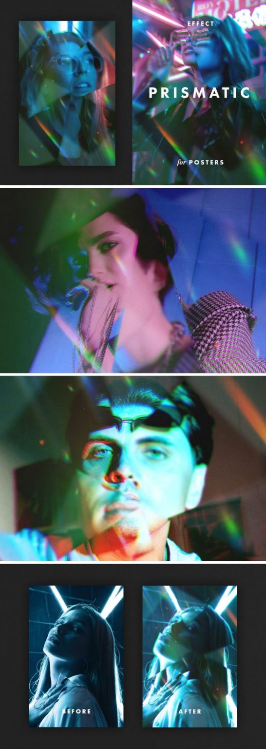 Prismatic Photo Effect Mockup by Pixelbuddha