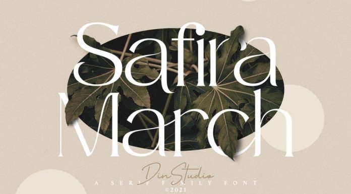 Safira March Font by Din Studio