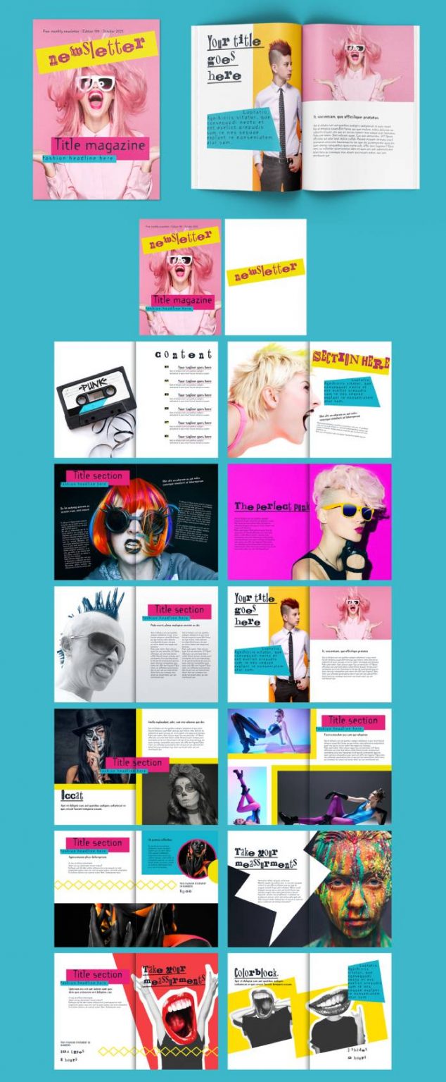 Punky 90s Newsletter/Magazine Template