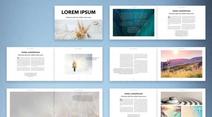 A Minimal, Modern Landscape Magazine Template for Adobe InDesign