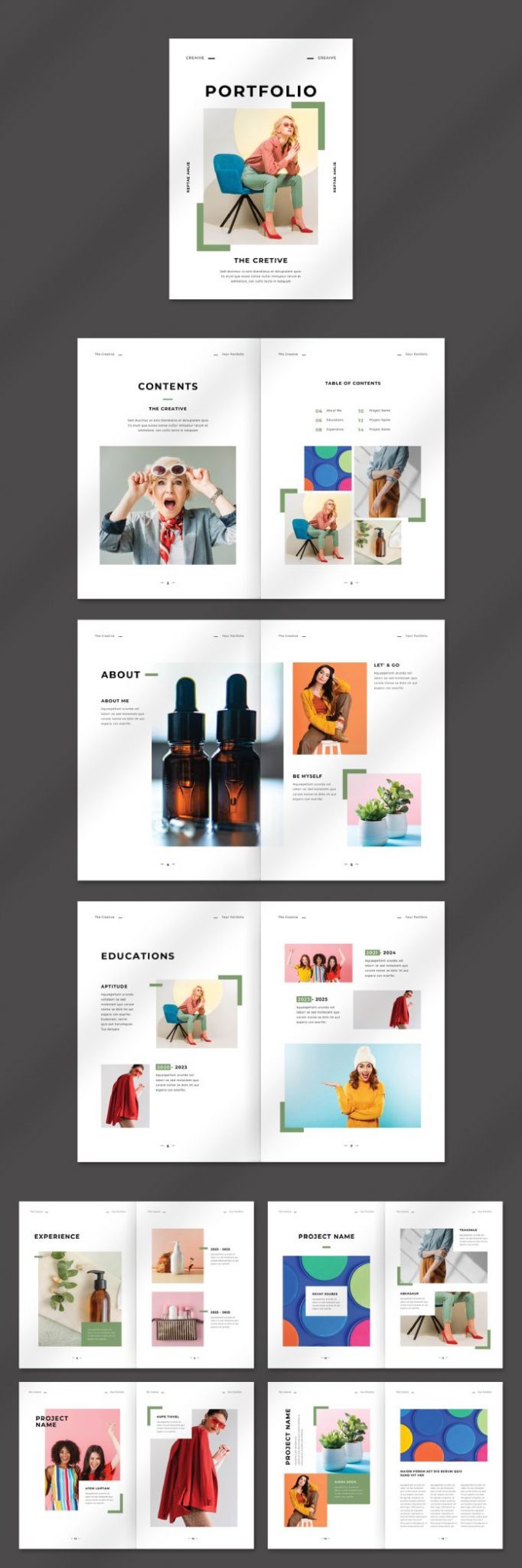 A Portfolio InDesign Template (US Letter & A4)