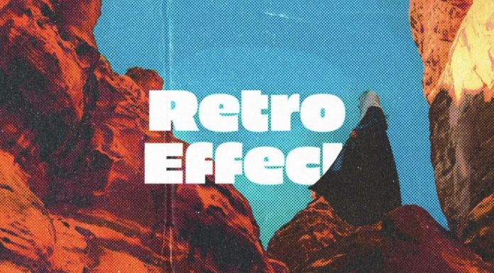 Retro Magazine Halftone Photo Effect Mockup