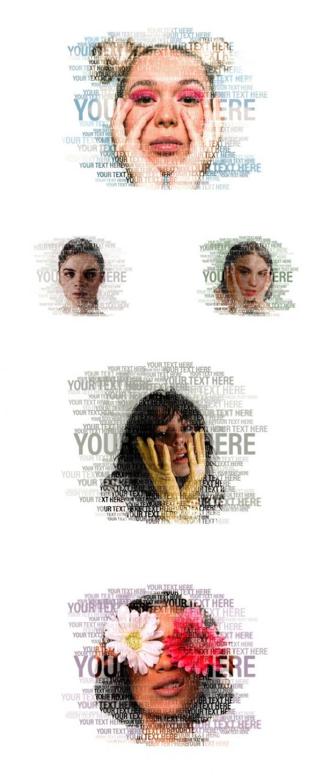 Adobe Photoshop Text Masking Portrait Photo Effect