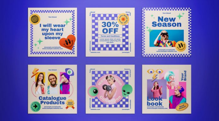 Graphical Soft Pop Social Media Templates for Download