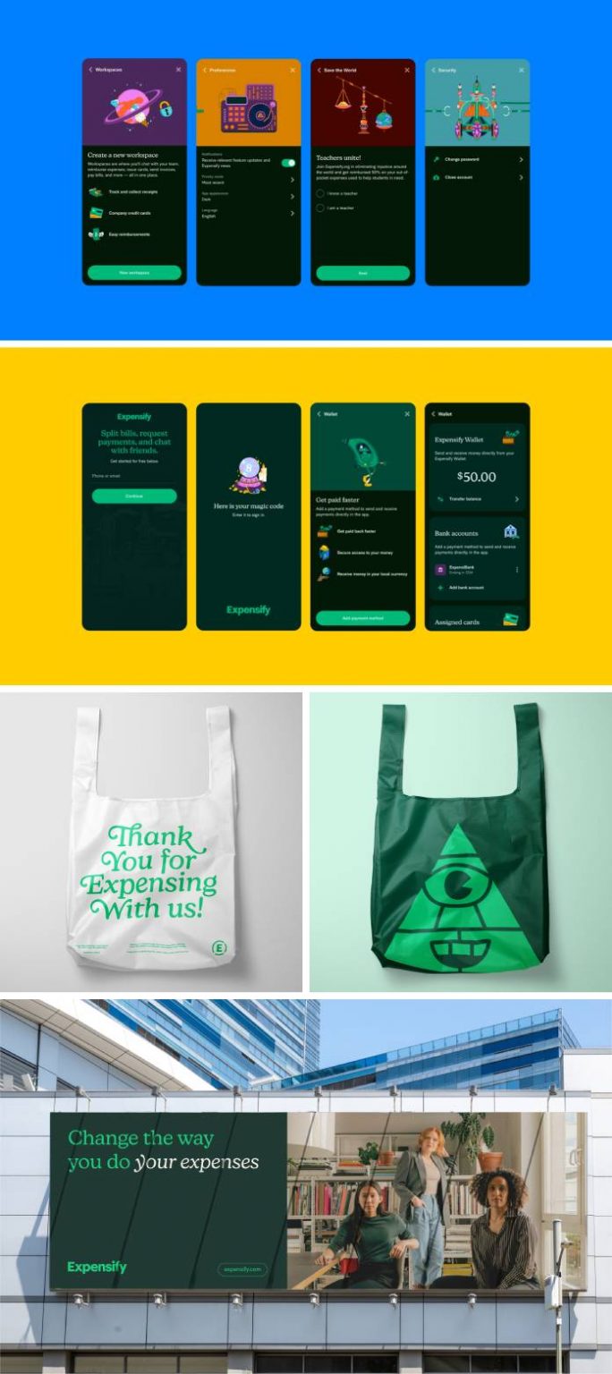 The Collected Works Transforms Expensify: A Vibrant and Playful Brand Identity Refresh