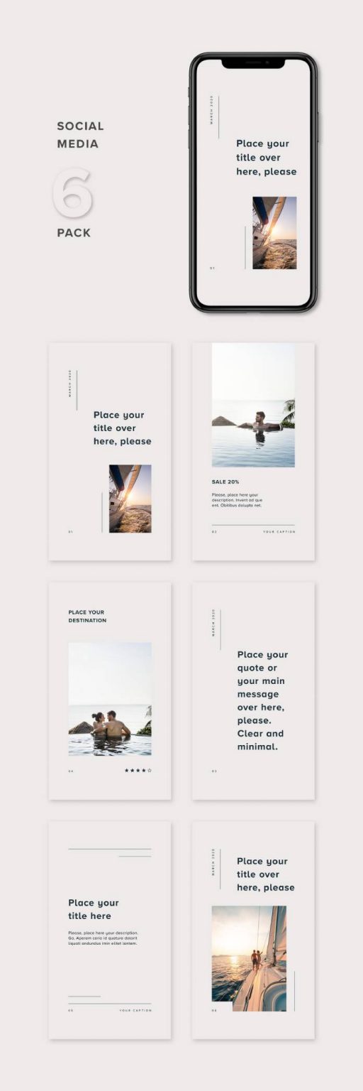 Download Minimalistic Instagram Story Templates