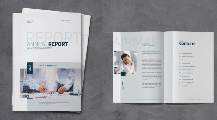 A Modern & Minimalist Annual Report InDesign Brochure