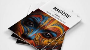 A Professional Magazine Template with Orange Accents