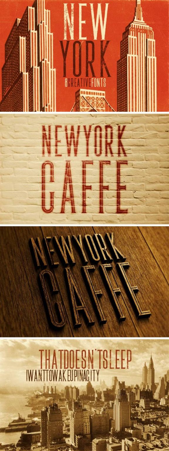New York Vintage Font by Cruzine