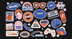 Embracing Nostalgia with these Y2K 90s Illustrated Retro Sticker Vector ...