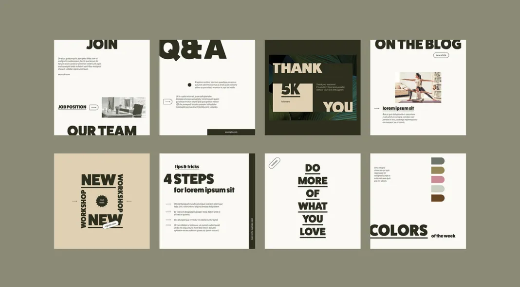 Improve Your Social Media Presence with a Minimalist Template Set