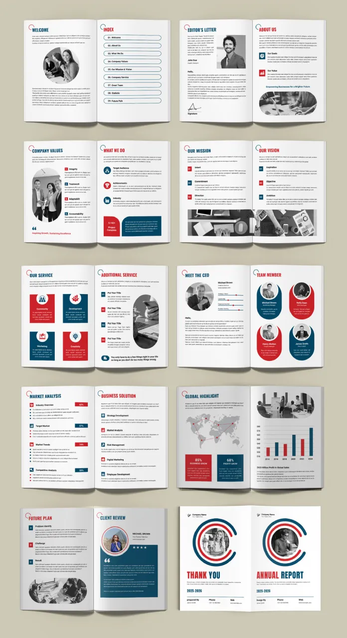 Get a Polished and Professional InDesign Template for Your Annual Reports