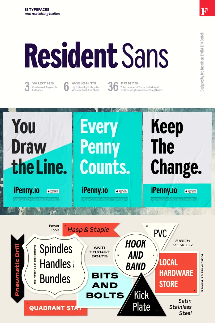 Resident Font Family by Fenotype