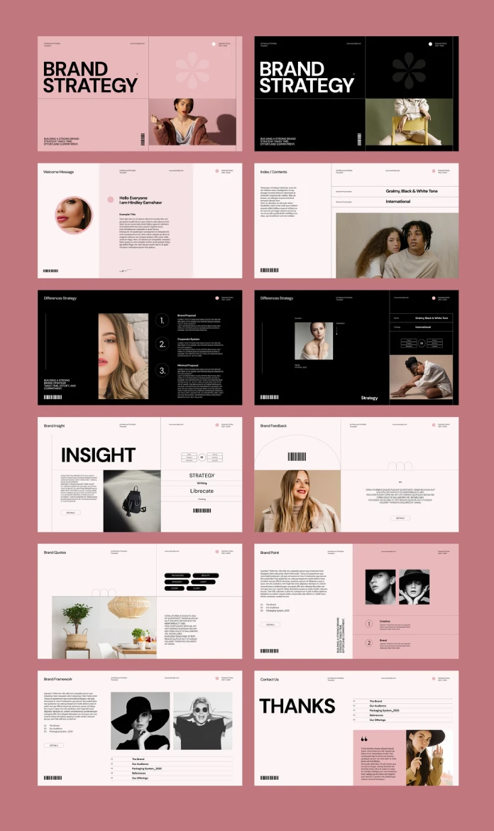 Brand Strategy Marketing Presentation Template - Adobe InDesign